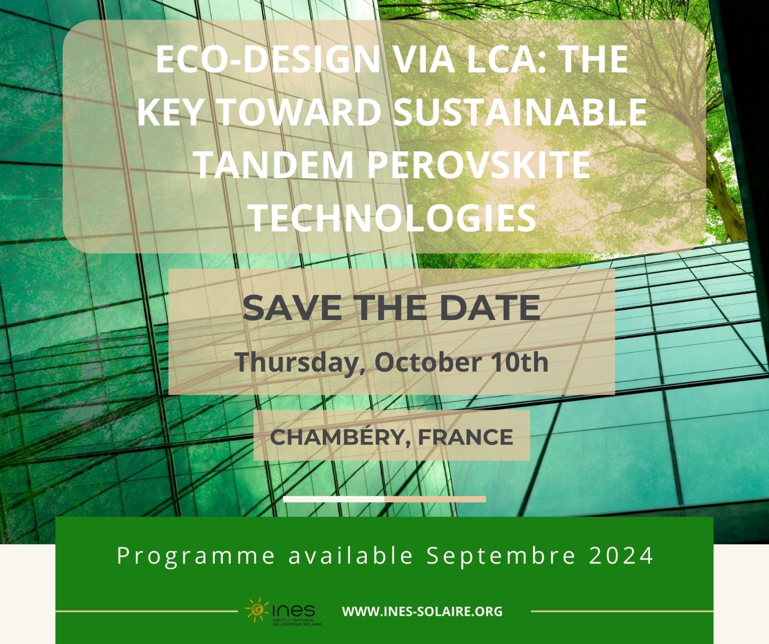 Eco-design via LCA: The key toward sustainable Tandem Perovskite Technologies | INES - Institut ...