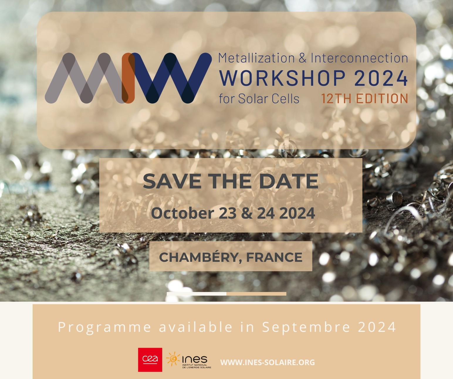 12th Metallization and Interconnection Workshop for Crystalline Solar Cells (MIW) | INES ...
